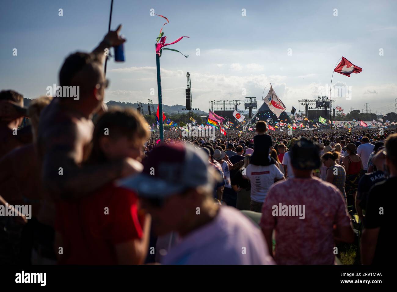 Foo Fighters perform on the Pyramid Stage at the Glastonbury Festival ...