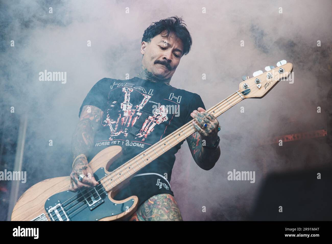 Copenhagen, Denmark. 16th, June 2023. The American hardcore punk band End performs a live ...