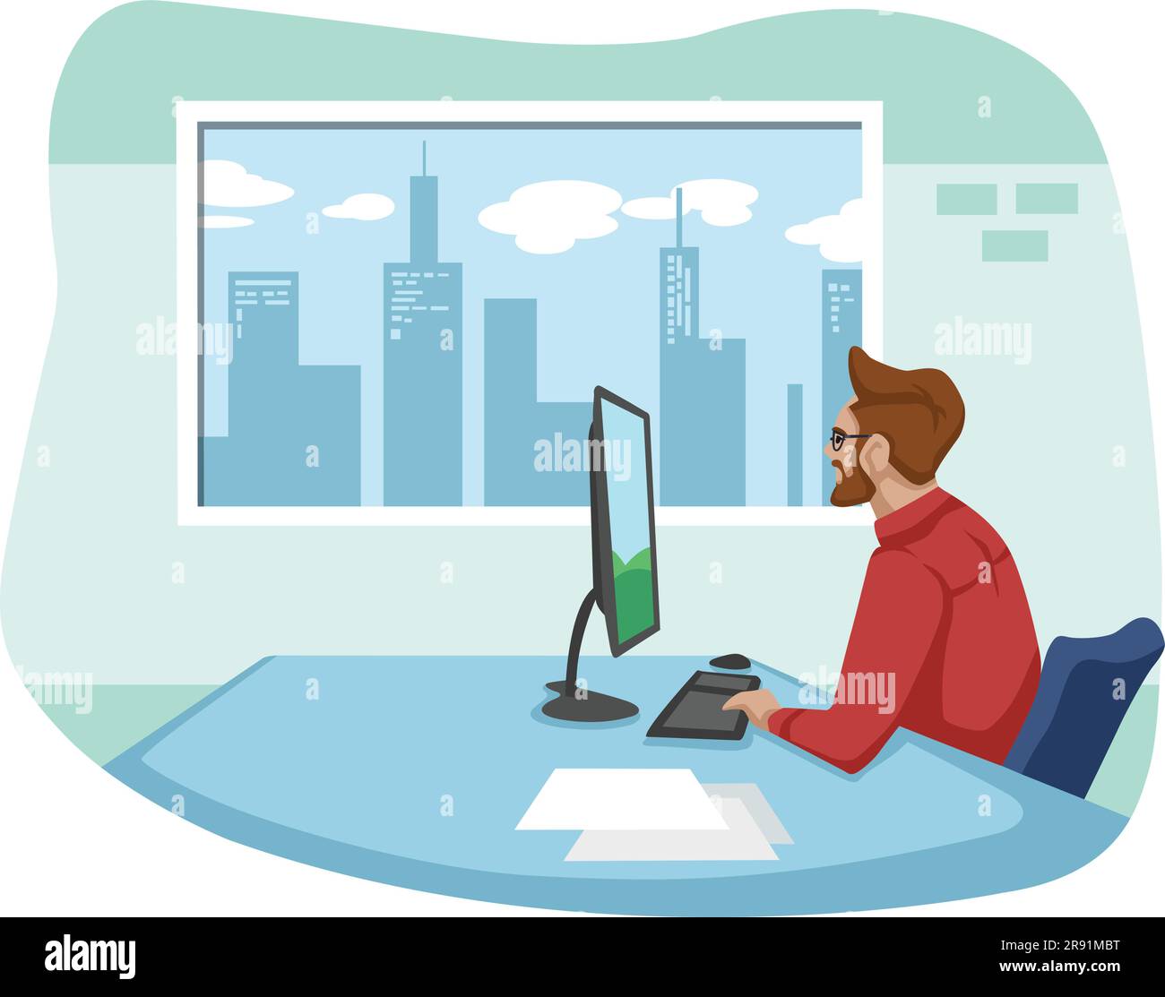 Group cycling work Stock Vector Images - Alamy