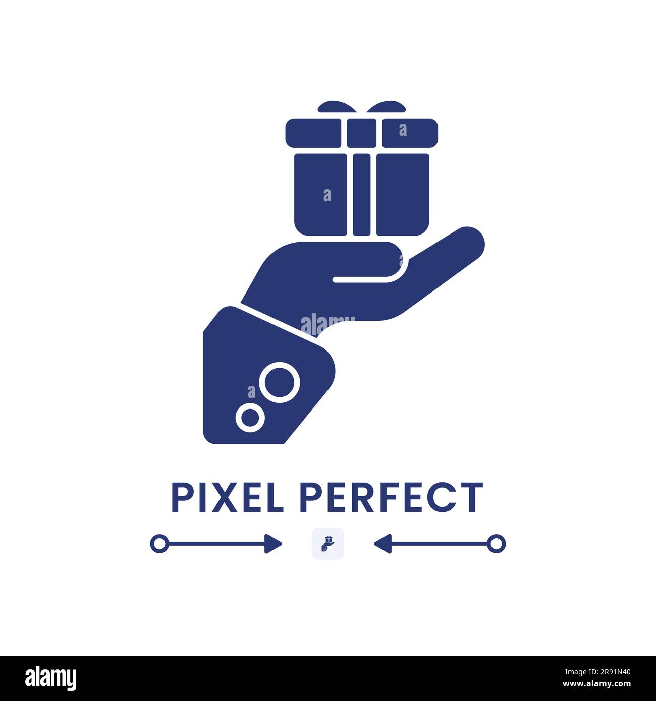 Present giving black solid desktop icon Stock Vector Image & Art - Alamy