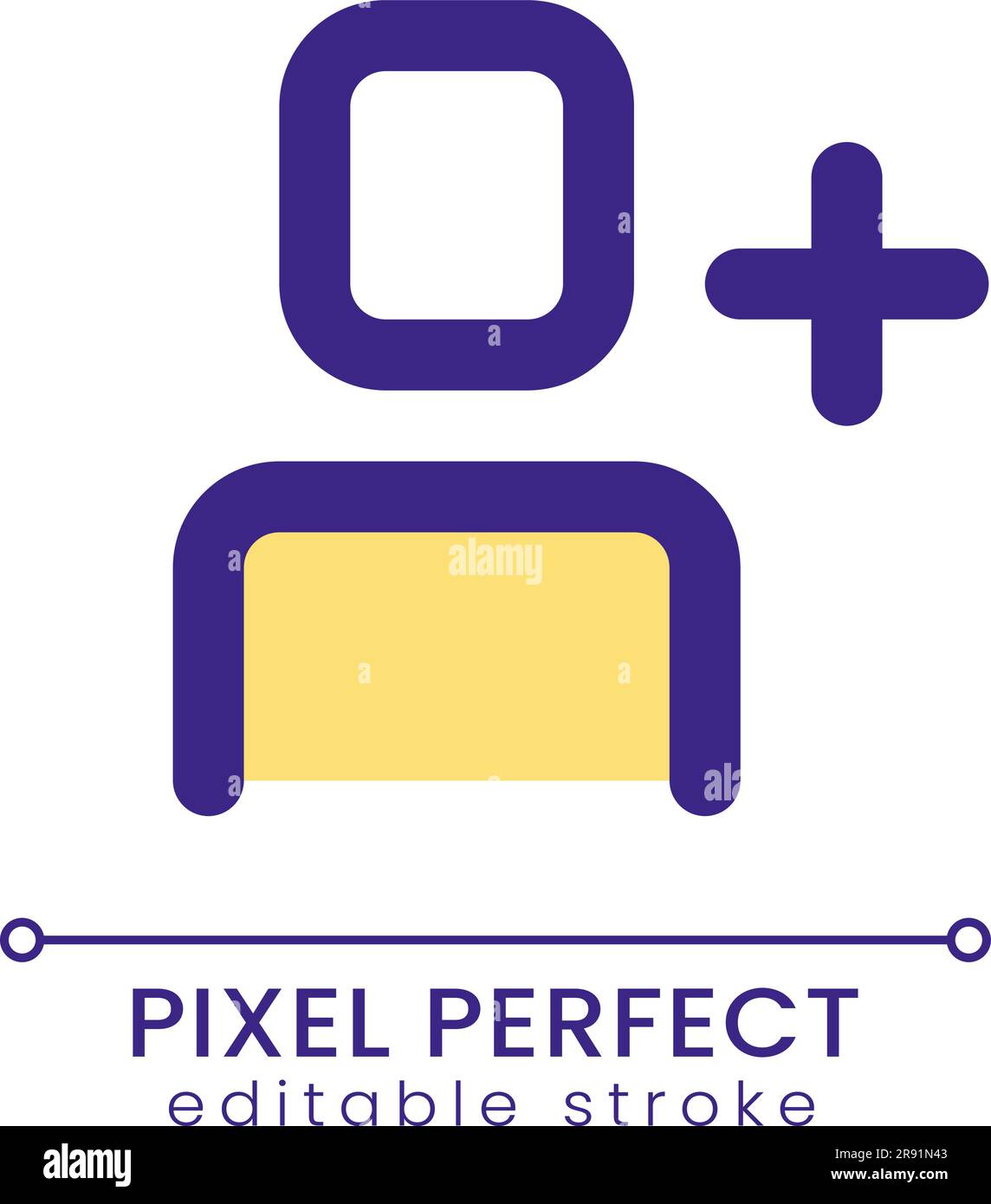 Add user pixel perfect RGB color ui icon Stock Vector Image & Art - Alamy