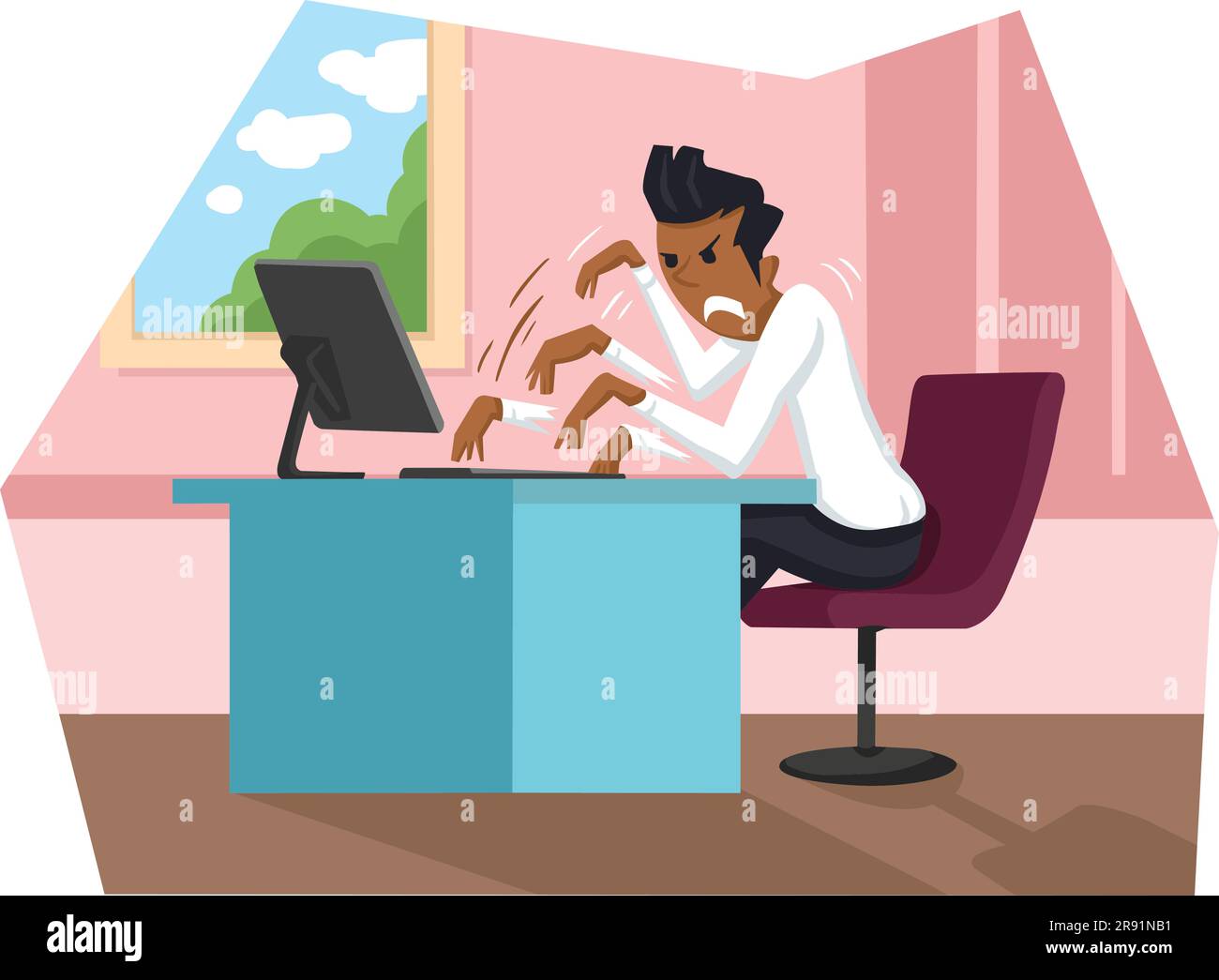 Sad employees office group Stock Vector Images - Alamy