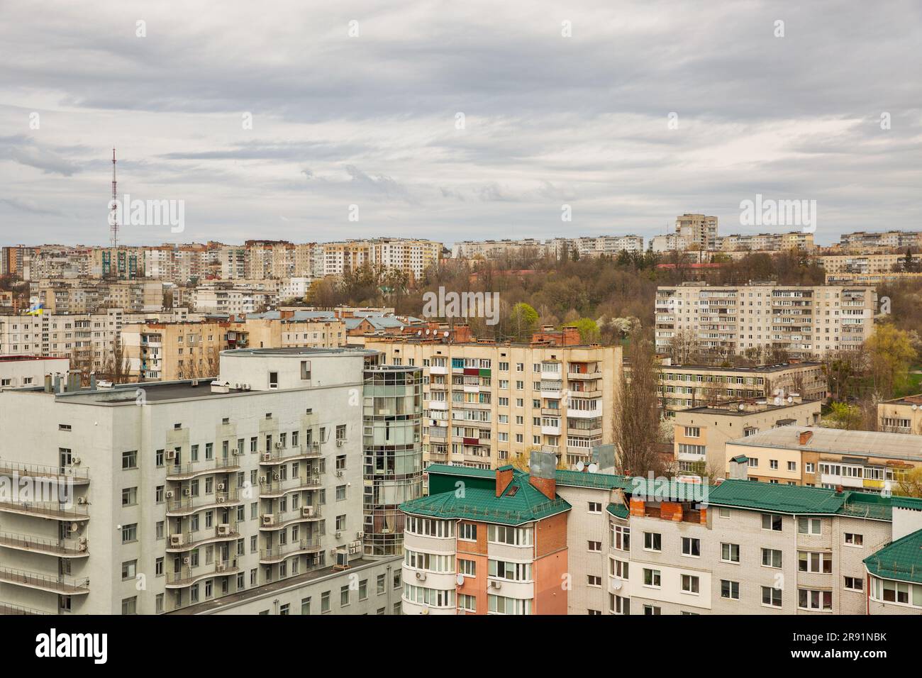 Old residential buildings. It is a city in western Ukraine., located on ...