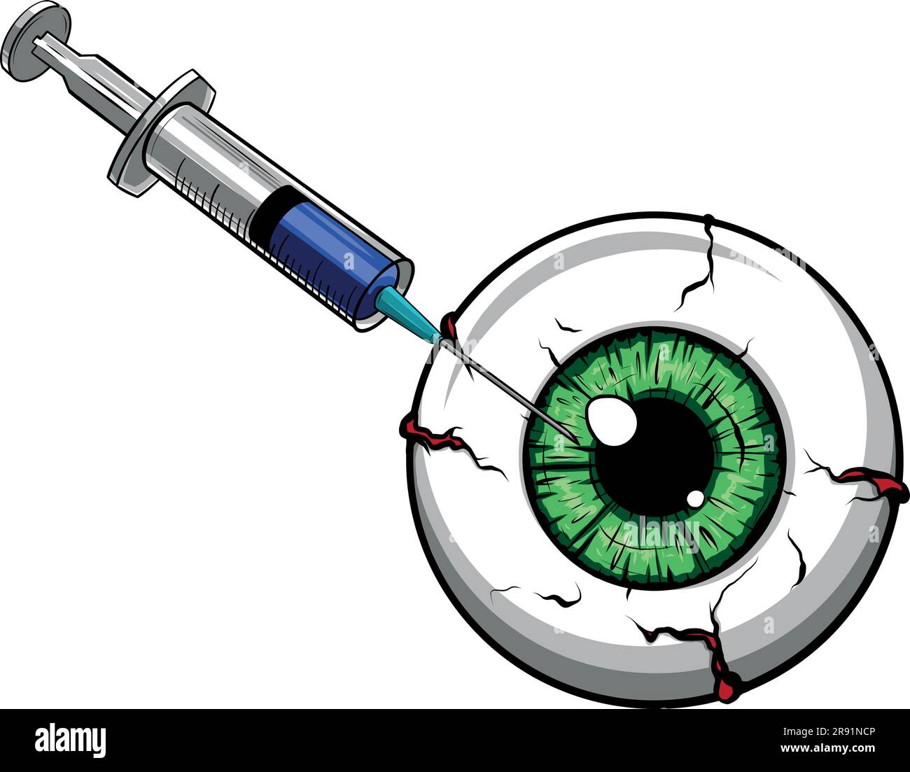 vector illustration of eye and a syringe Stock Vector Image & Art - Alamy