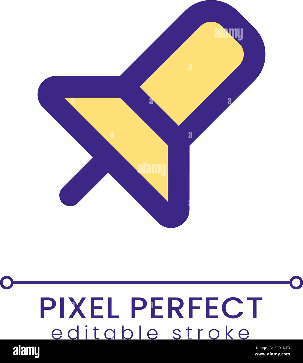 Pin pixel perfect RGB color ui icon Stock Vector Image & Art - Alamy