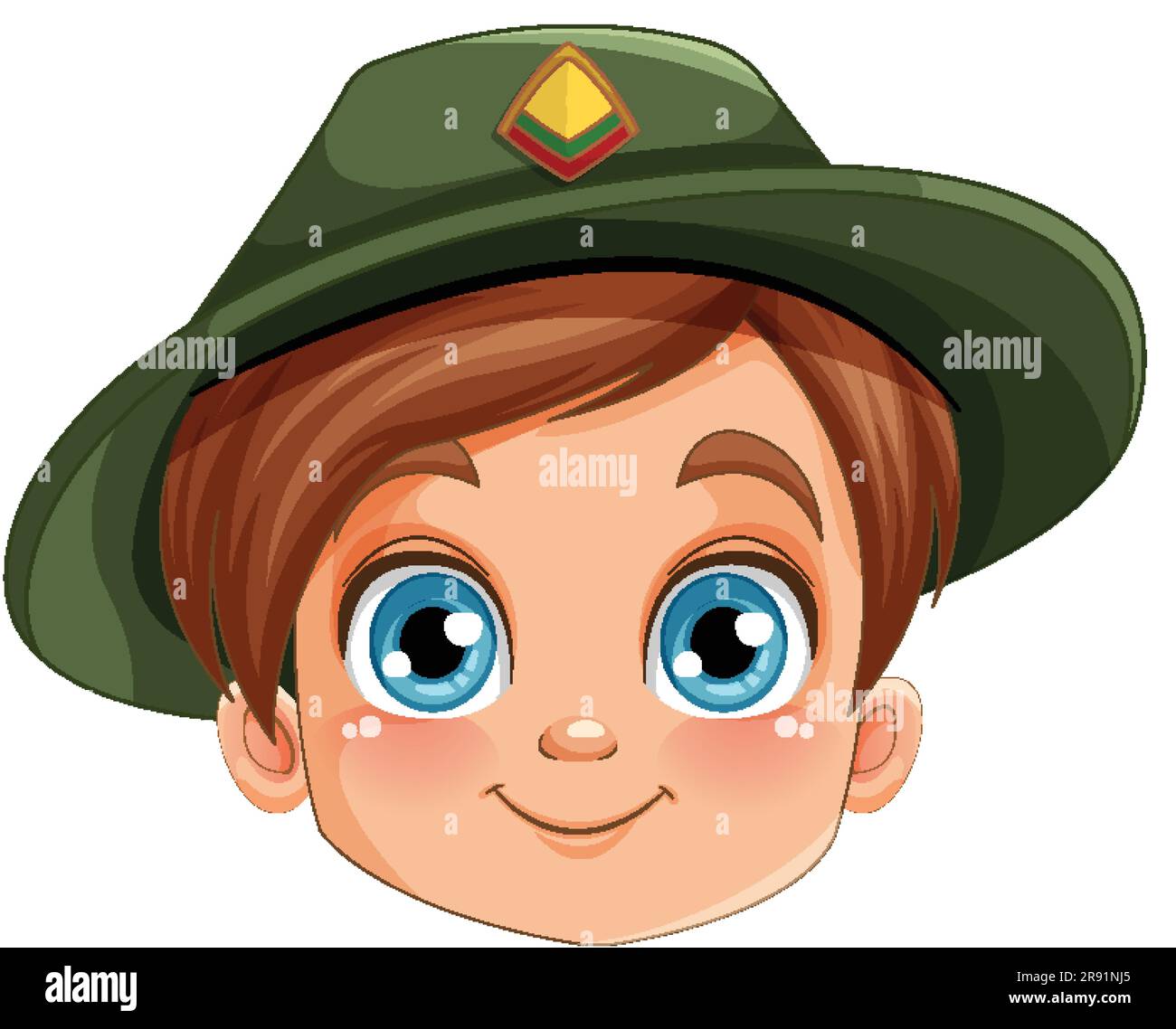 Cute boy hat wearing hat illustration Stock Vector Image & Art - Alamy