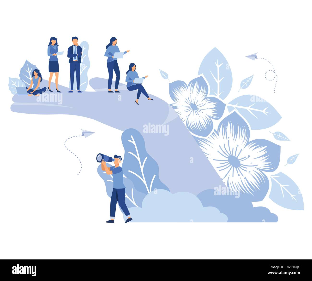 Workplace growth concept Stock Vector Images - Alamy