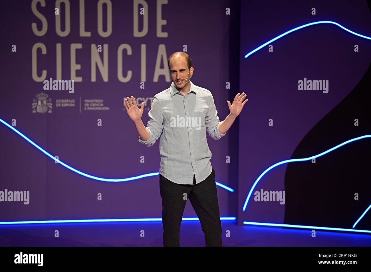 Finalist Adrián de la Fuente Ballesteros during the national final of ...