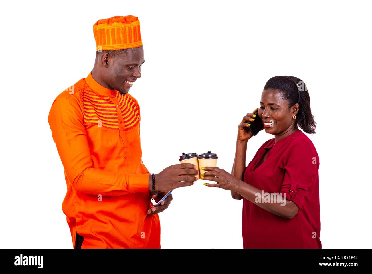 Toasting with cups Cut Out Stock Images & Pictures - Alamy