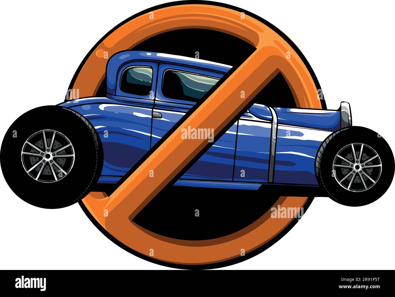 Vector Illustration Of Hot Rod Car Prohibition Stock Vector Image And Art Alamy