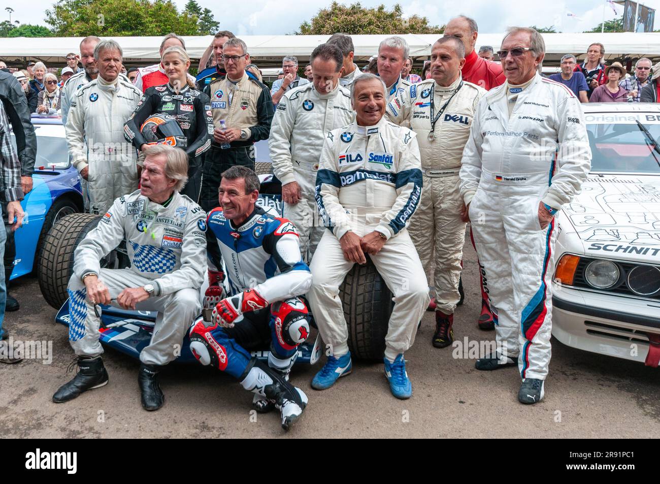 BMW drivers and riders at Goodwood Festival of Speed 2016. Celebration ...