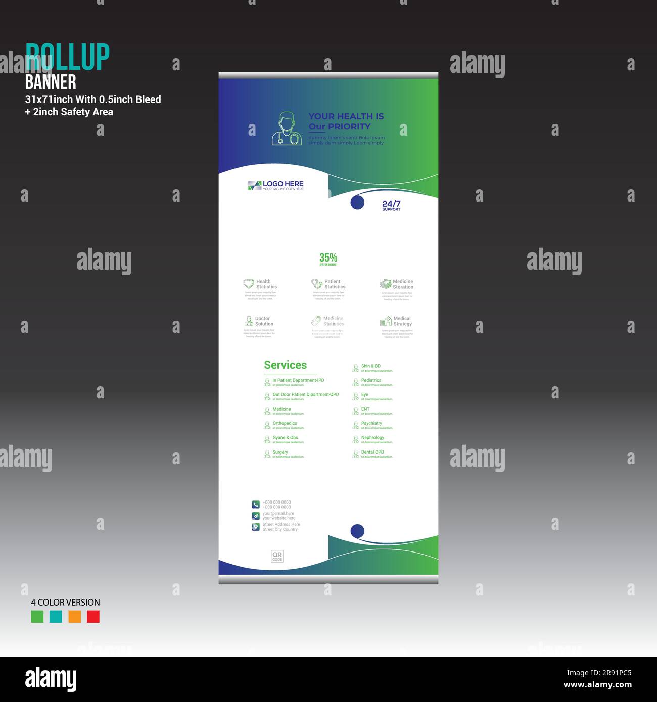 Health roll up Stock Vector Images - Alamy