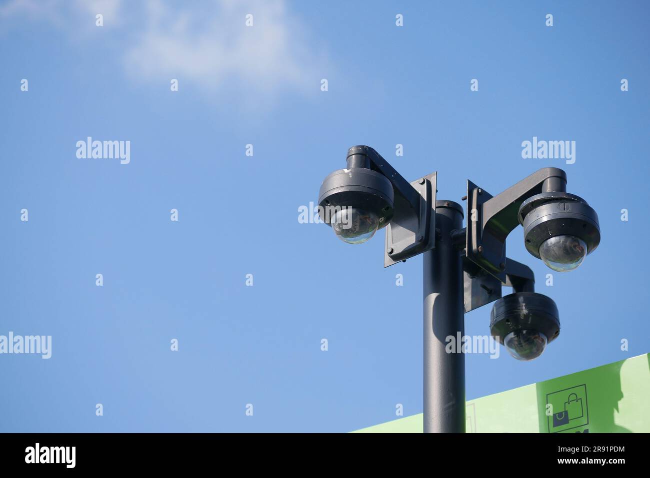 CCTV security camera operating outdoor Stock Photo - Alamy