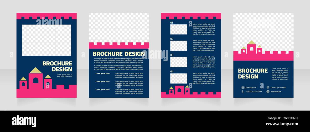 Medieval architecture heritage blank brochure design Stock Vector Image ...