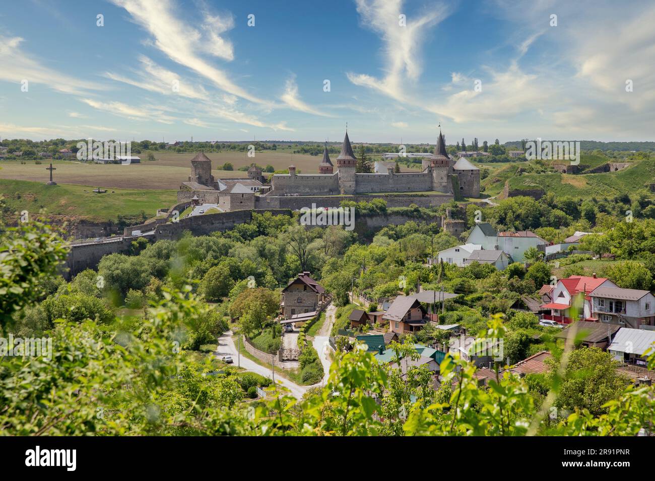 Castle in the historic part of Kamianets-Podilskyi, Ukraine. It is a ...