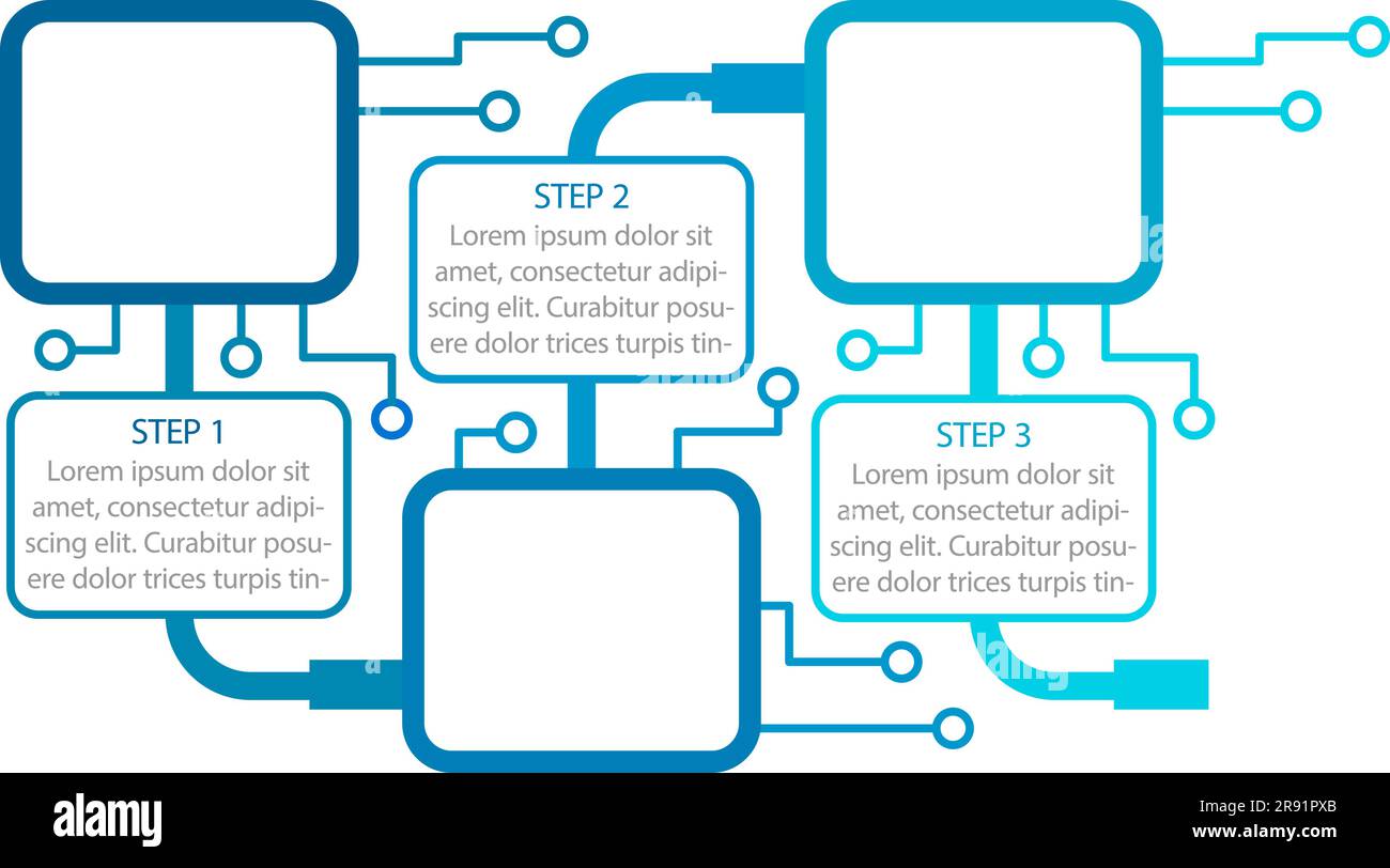 Blue technology infographic chart design template Stock Vector Image ...