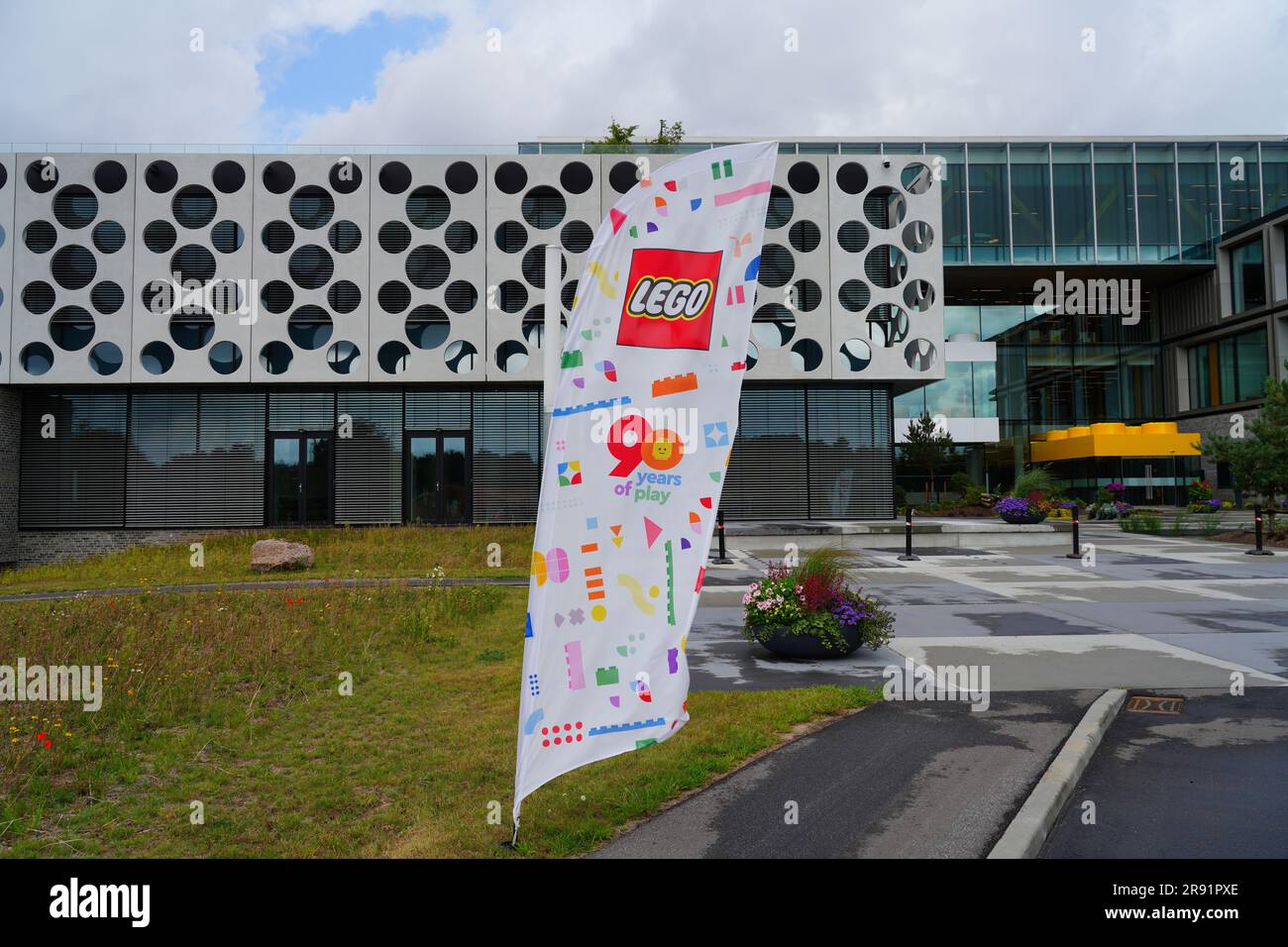 BILLUND, DENMARK –21 AUG 2022- View of the Lego Campus, headquarters of ...