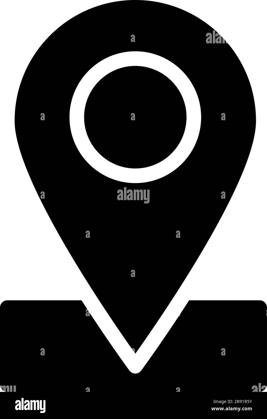 Location mark black glyph icon Stock Vector Image & Art - Alamy