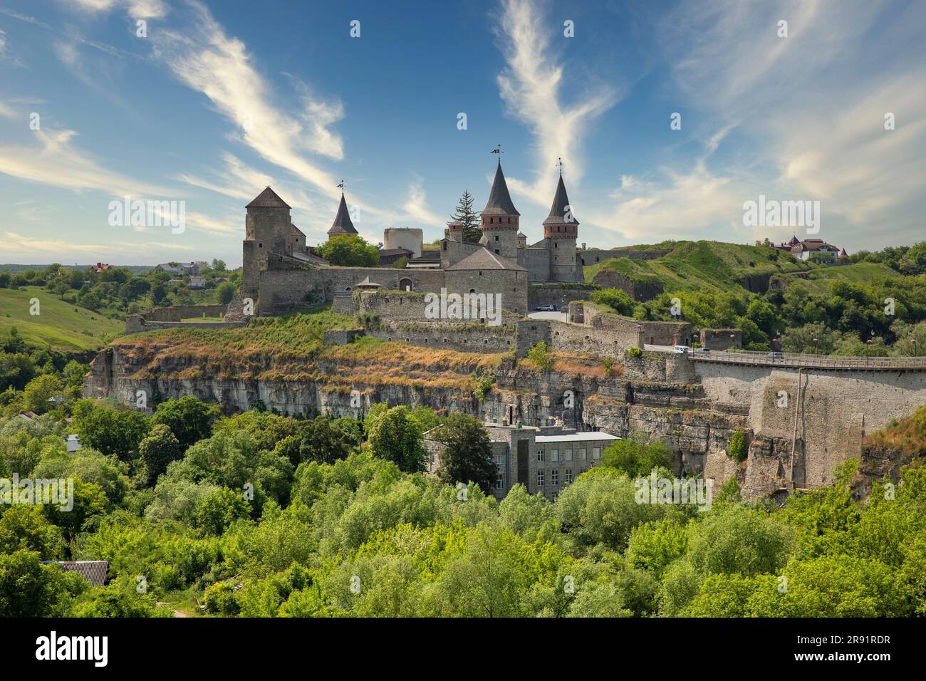 Castle in the historic part of Kamianets-Podilskyi, Ukraine. It is a ...