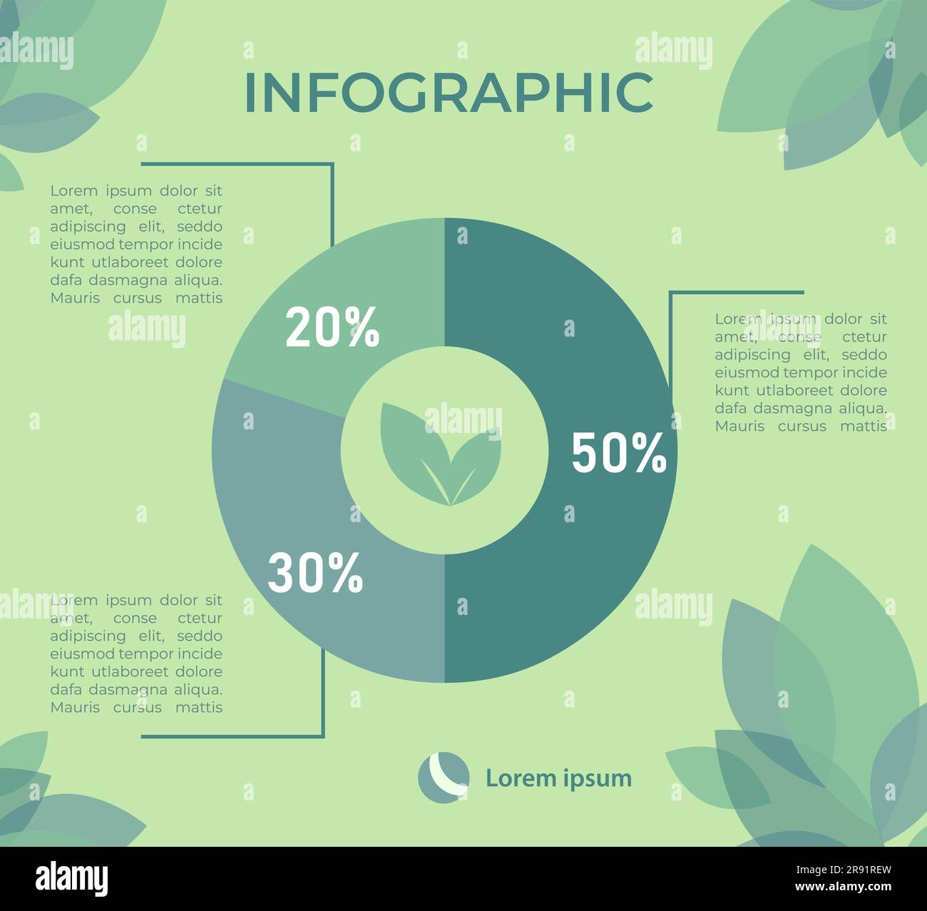 Flora presentation in wild ecosystem circle infographic design template ...