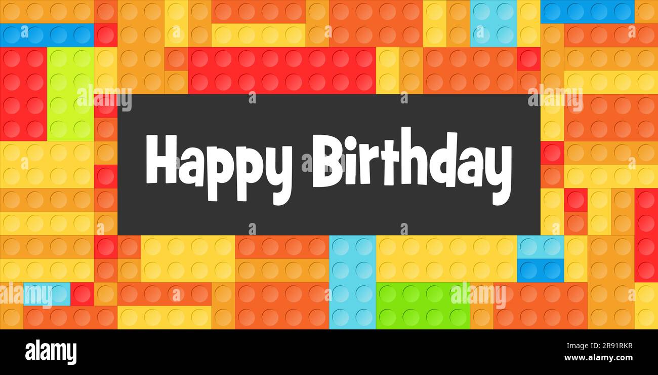 Happy Birthday. Greeting card for children or banner design with ...