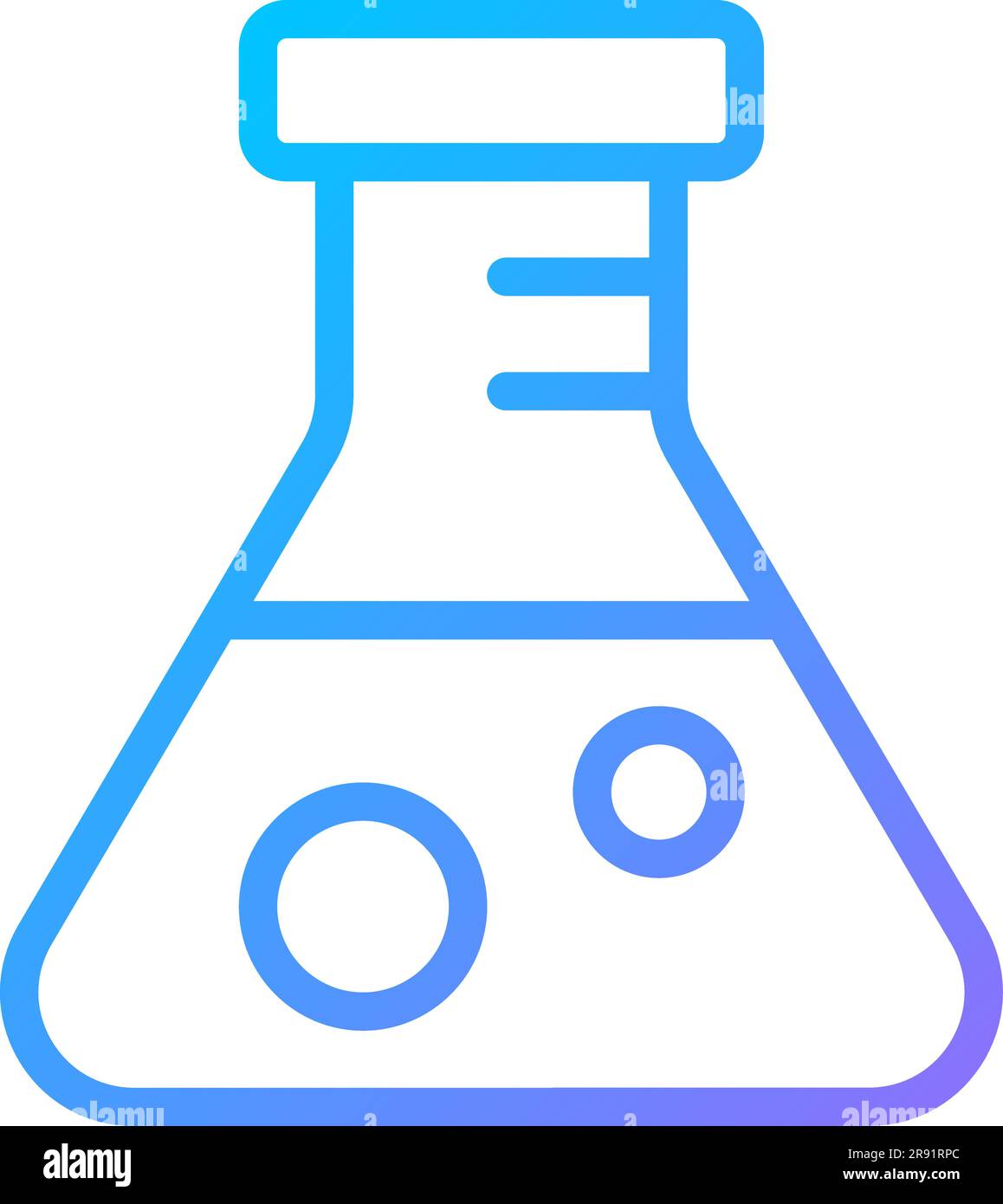 Conical flask pixel perfect gradient linear vector icon Stock Vector ...