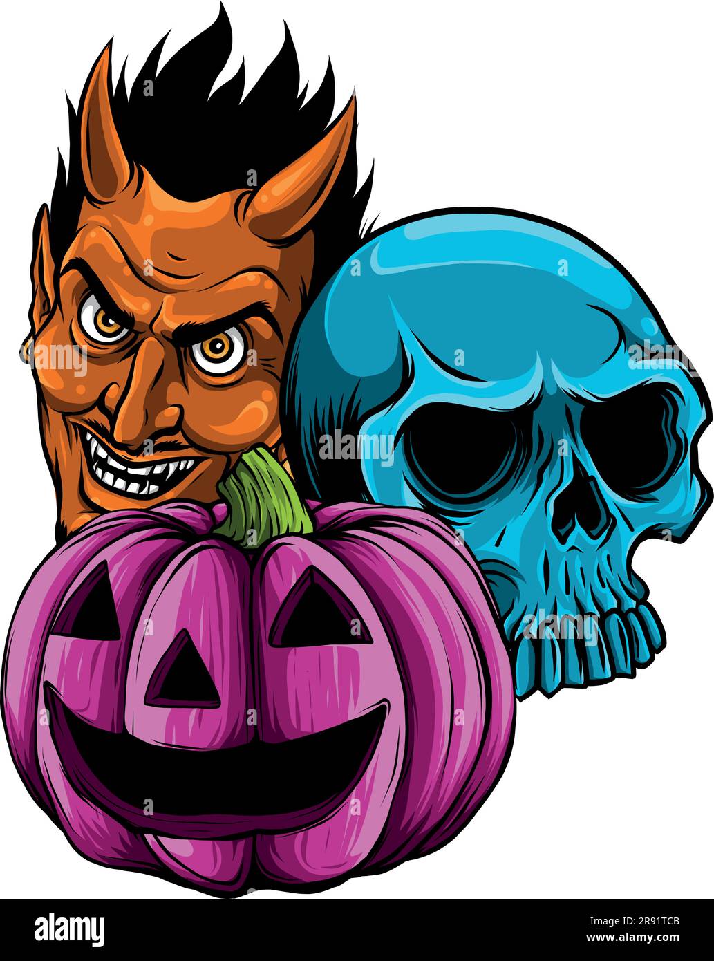 Hand drawn bloody halloween Cut Out Stock Images & Pictures - Alamy