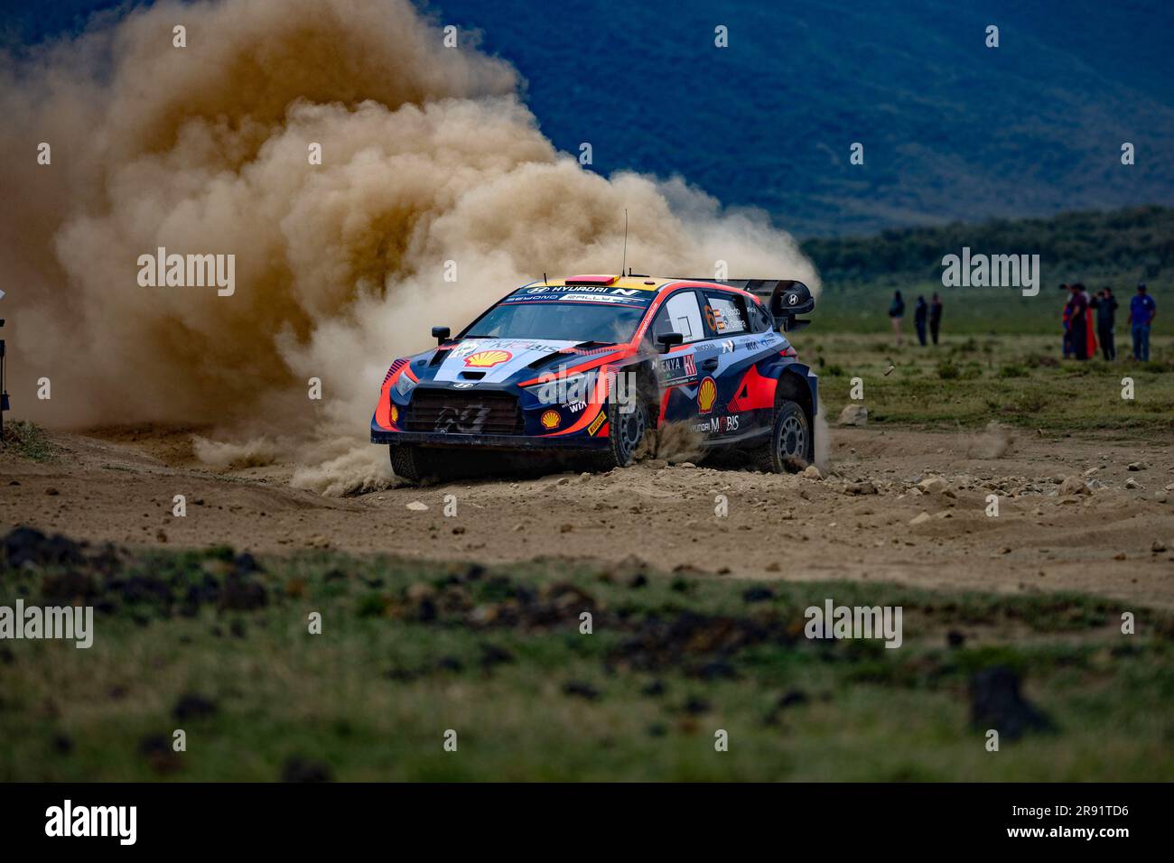 Naivasha, Kenya. 23rd June, 2023. Dani Sordo (Esp) Carrera Candido (Esp ...