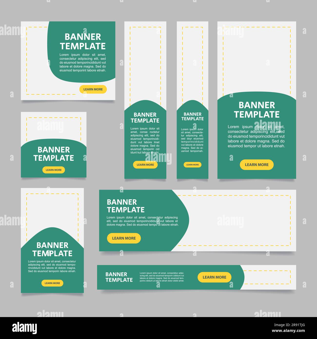 Gardening and planting hobby web banner design template Stock Vector ...