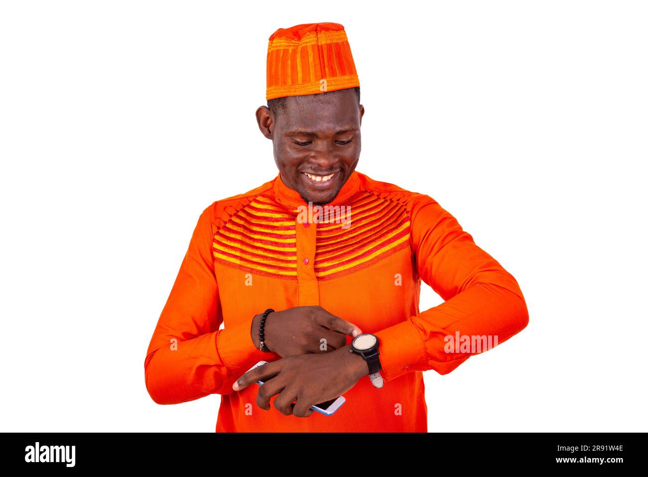 Finger pointing at watch hi-res stock photography and images - Alamy