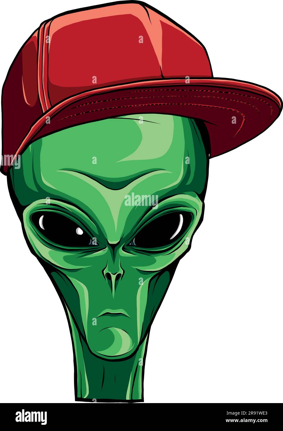 vector illustration of alien gangster on white background Stock Vector ...