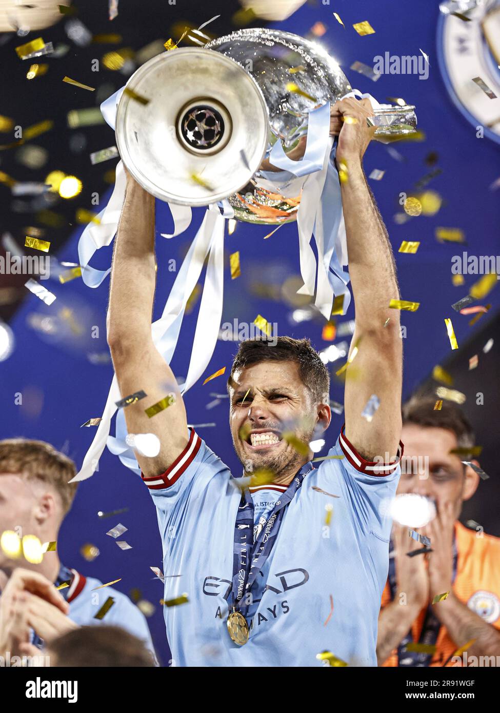 ISTANBUL - Rodri of Manchester City FC of Manchester City FC with UEFA ...