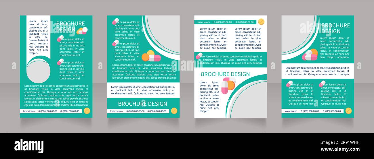 Pharmaceutical conference promo blank brochure layout design Stock ...