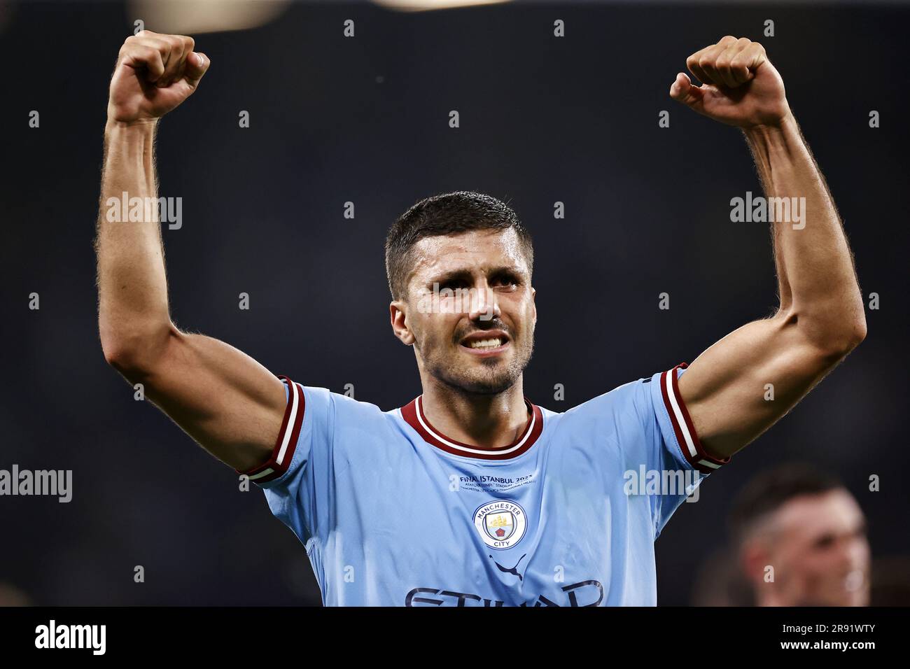ISTANBUL - Rodri of Manchester City FC celebrates victory during the ...