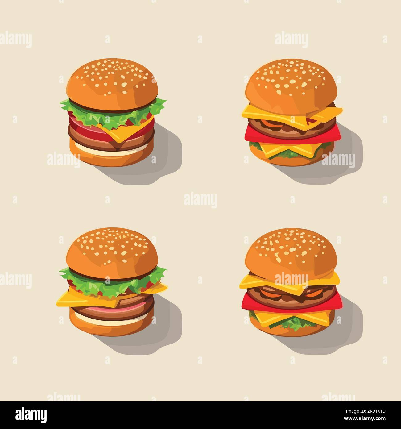 Burgers vector hi-res stock photography and images - Alamy
