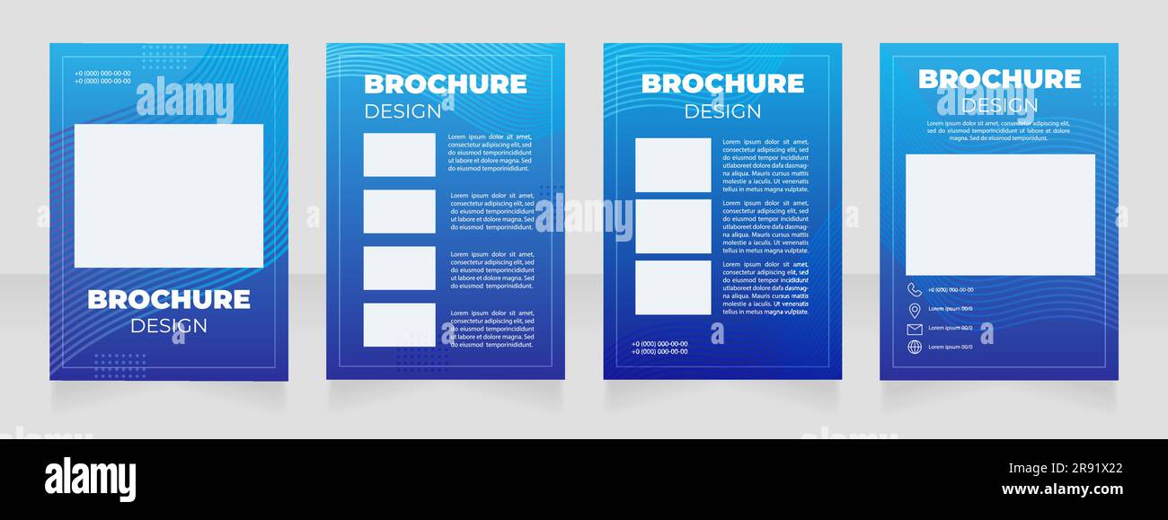 Visual content creation conference blank brochure layout design Stock ...