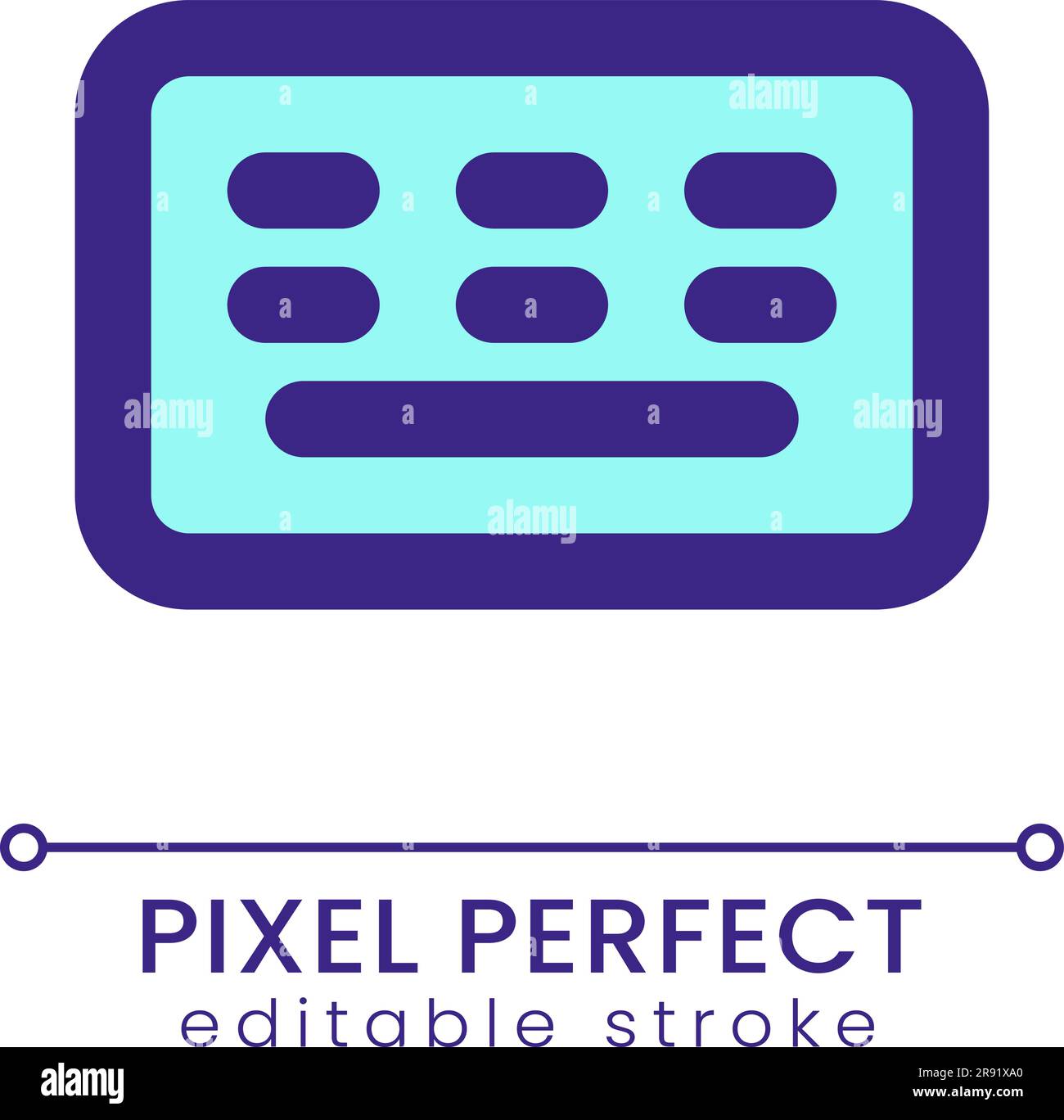 Keyboard pixel perfect RGB color ui icon. Typing message. Online ...