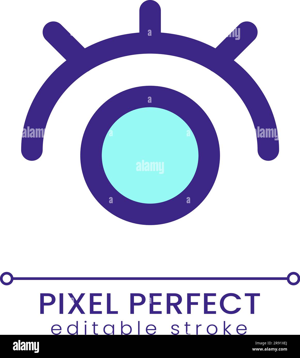Eye pixel perfect RGB color ui icon Stock Vector Image & Art - Alamy