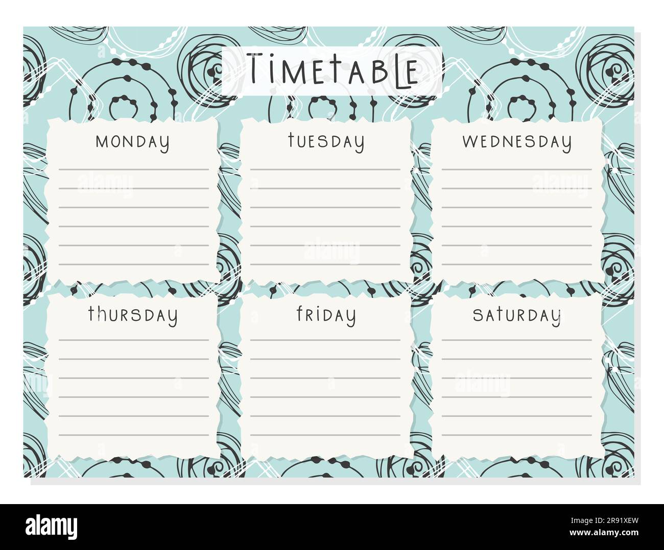 Daily lesson plan template Stock Vector Images - Alamy