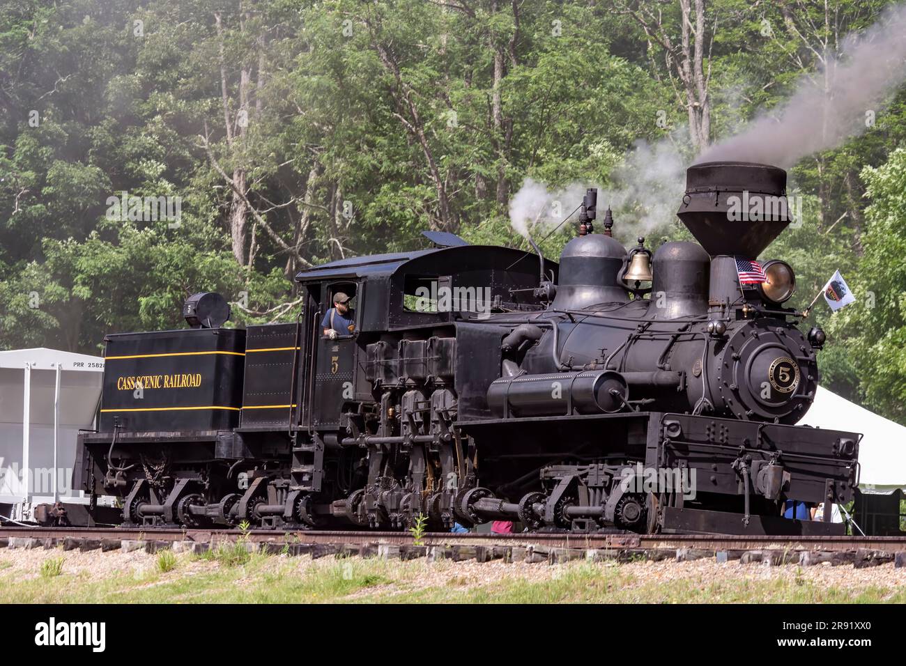 Cass, West Virginia, June 6, 2022 - View of an Antique Shay Steam ...