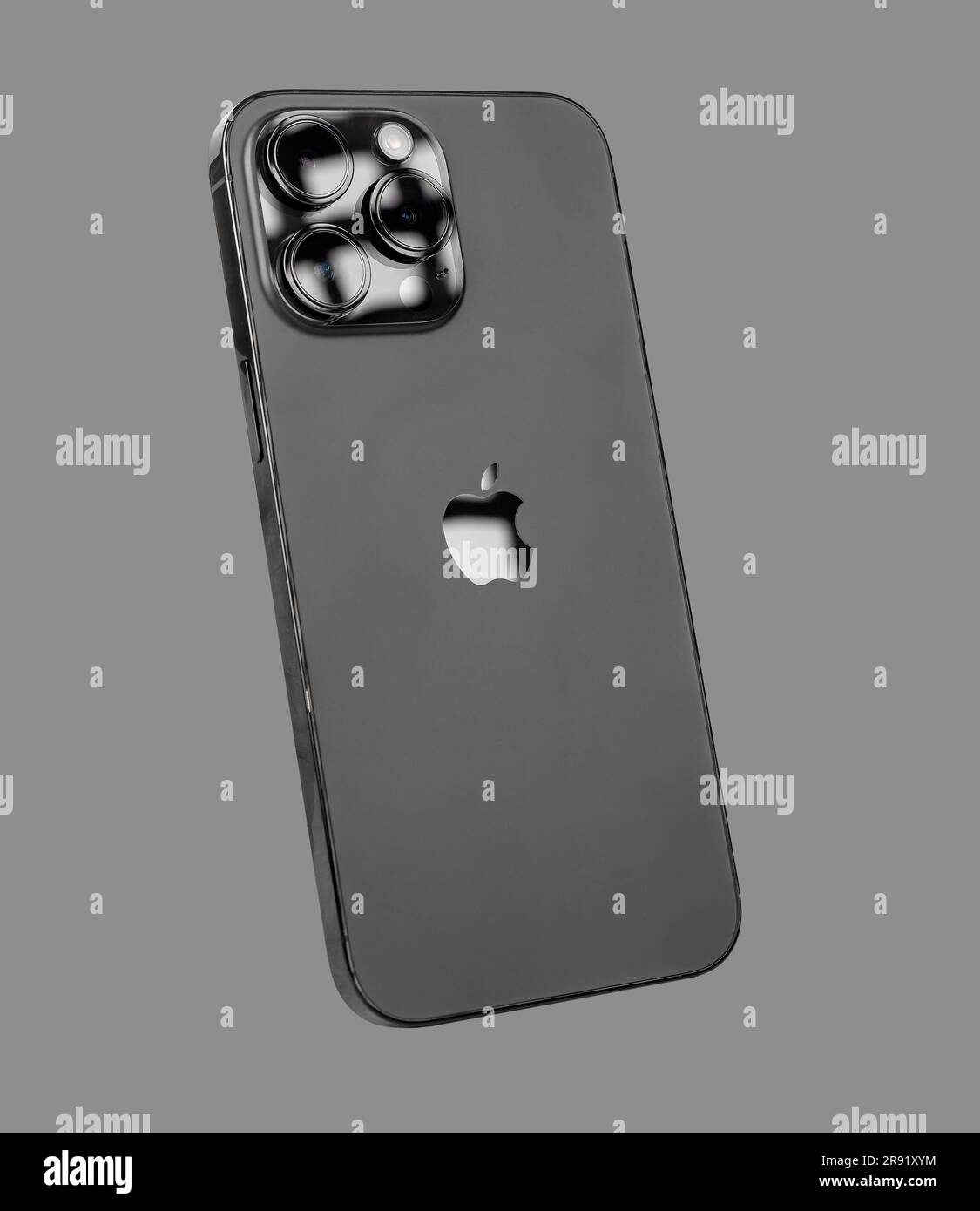 Lodz, Poland June 19 2023 Iphone 14 pro max backside, back view with ...