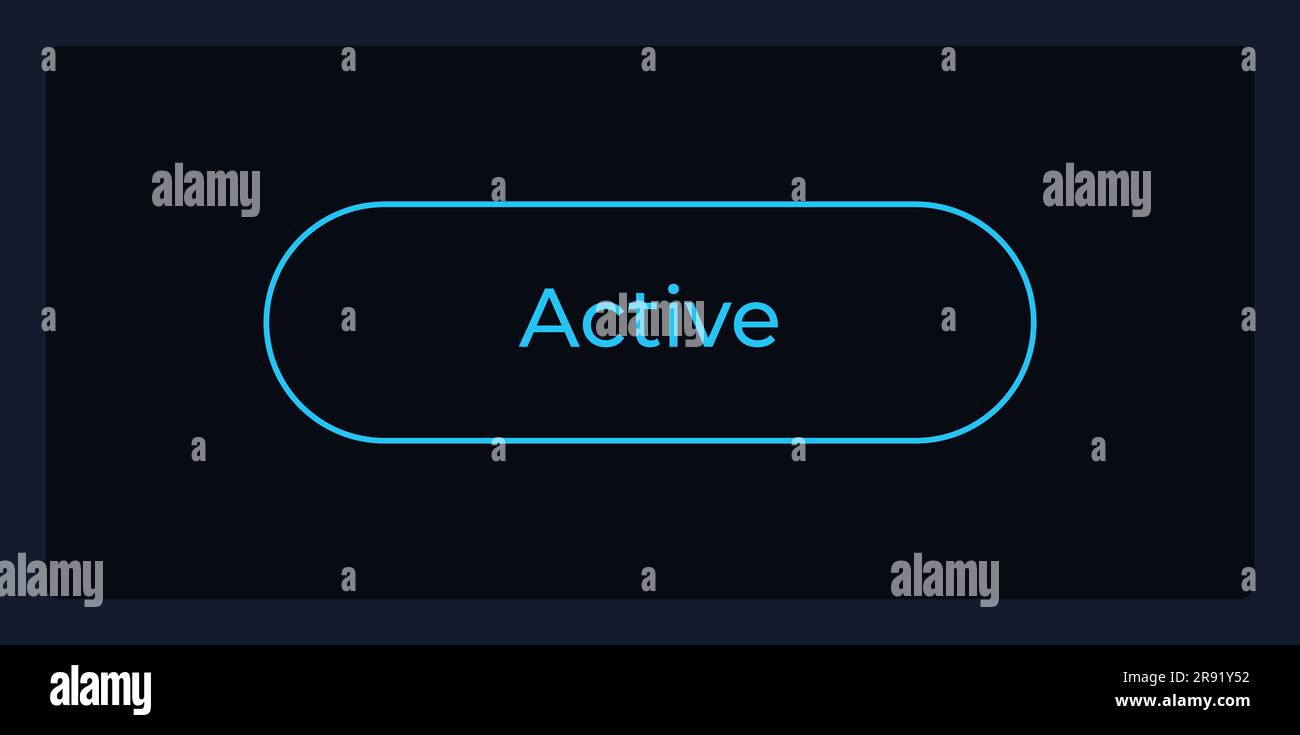 Active Button State Ui Element Template Stock Vector Image And Art Alamy