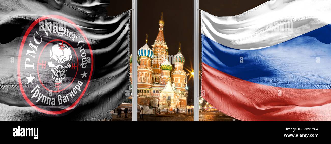 flag The Wagner Group PMC Wagner Stock Photo - Alamy