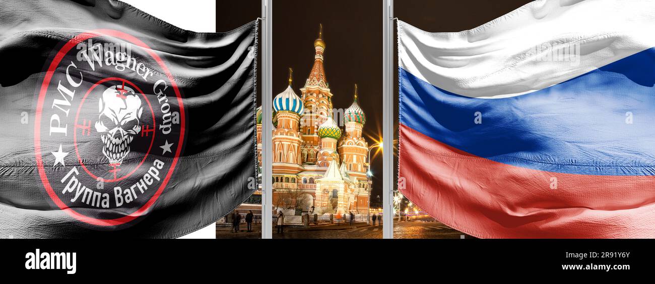 flag The Wagner Group PMC Wagner Stock Photo - Alamy
