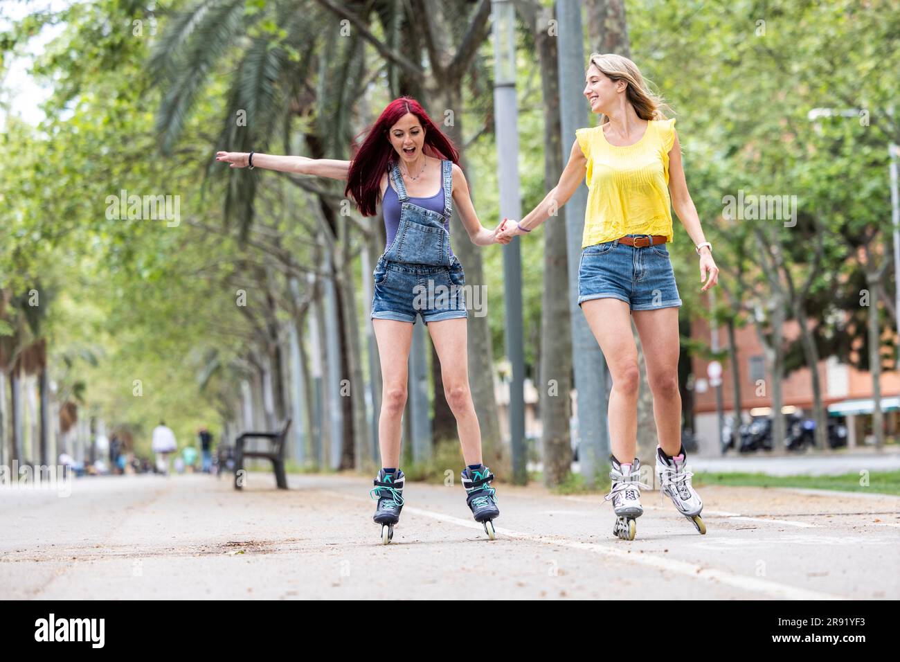 Roller skating on street hi-res stock photography and images - Alamy