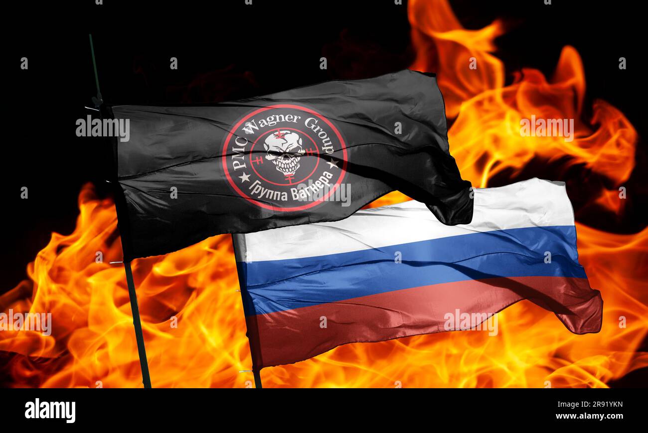 flag The Wagner Group PMC Wagner Stock Photo - Alamy