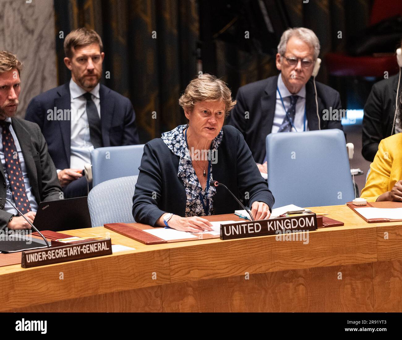 Ambassador of United Kingdom Barbara Woodward speaks at SC meeting on ...