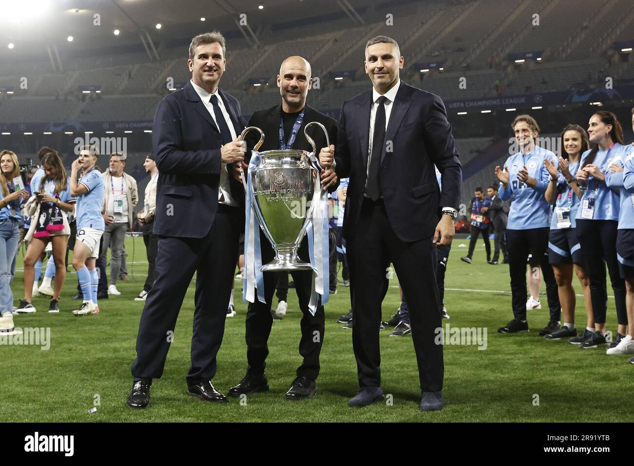 ISTANBUL - Manchester City CEO Ferran Soriano, Manchester City FC coach ...