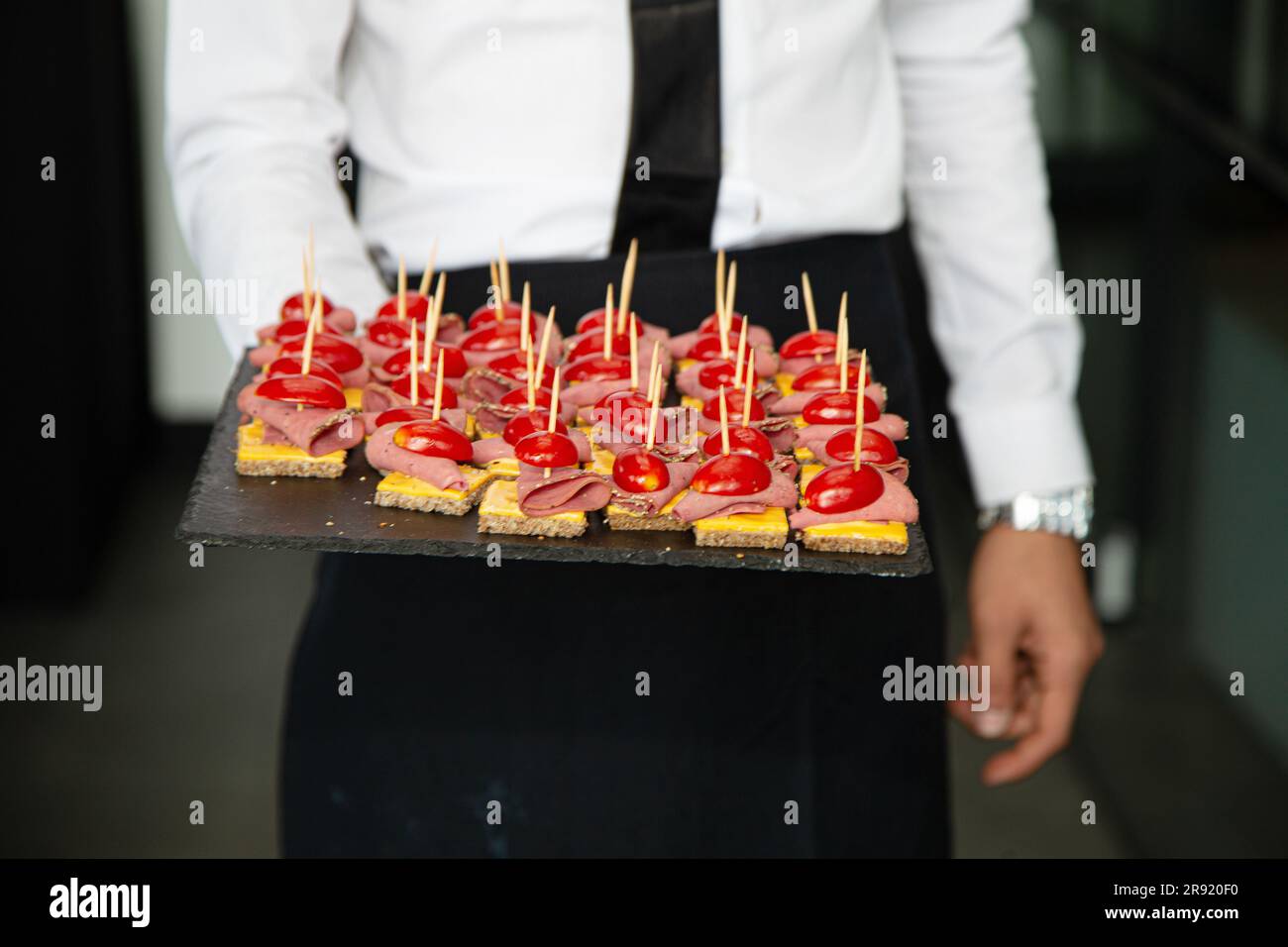 Hand canape tray hi-res stock photography and images - Alamy