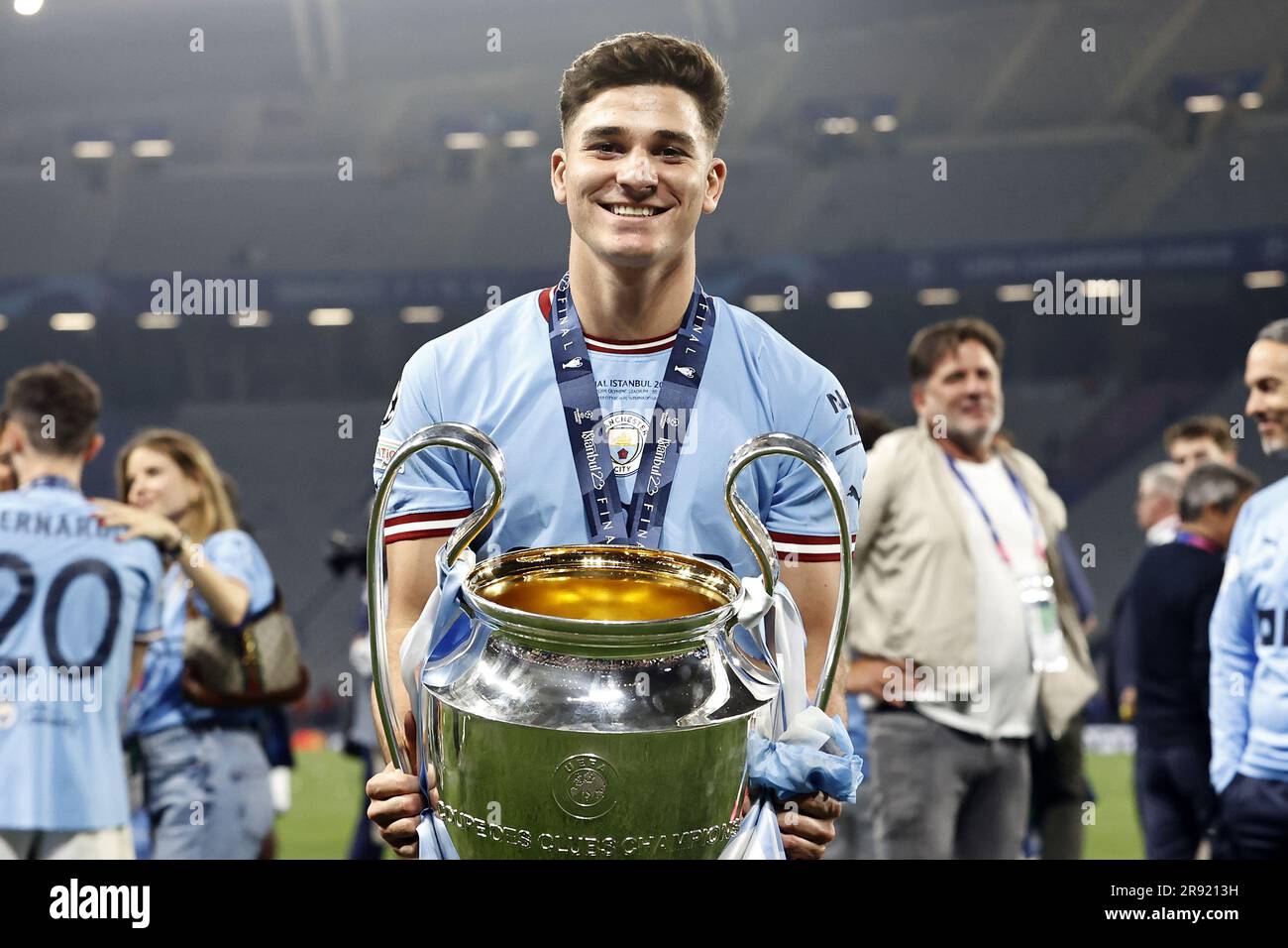Julian alvarez champions league trophy hi-res stock photography and ...